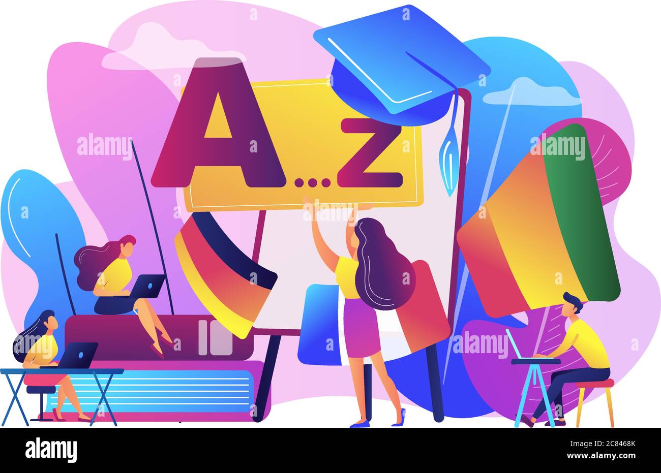 Foreign language workshop concept vector illustration Stock Vector ...
