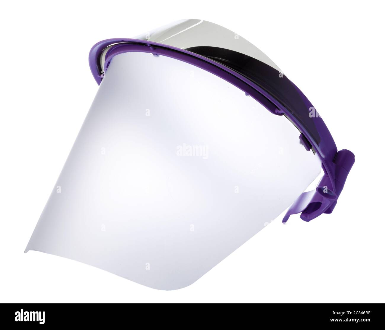 Medical visor face shield on white background Stock Photo - Alamy