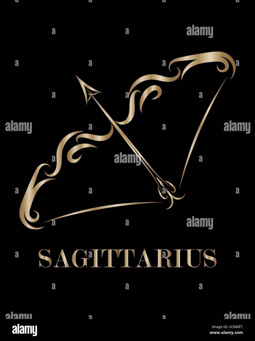 Sagittarius logo hi-res stock photography and images - Alamy