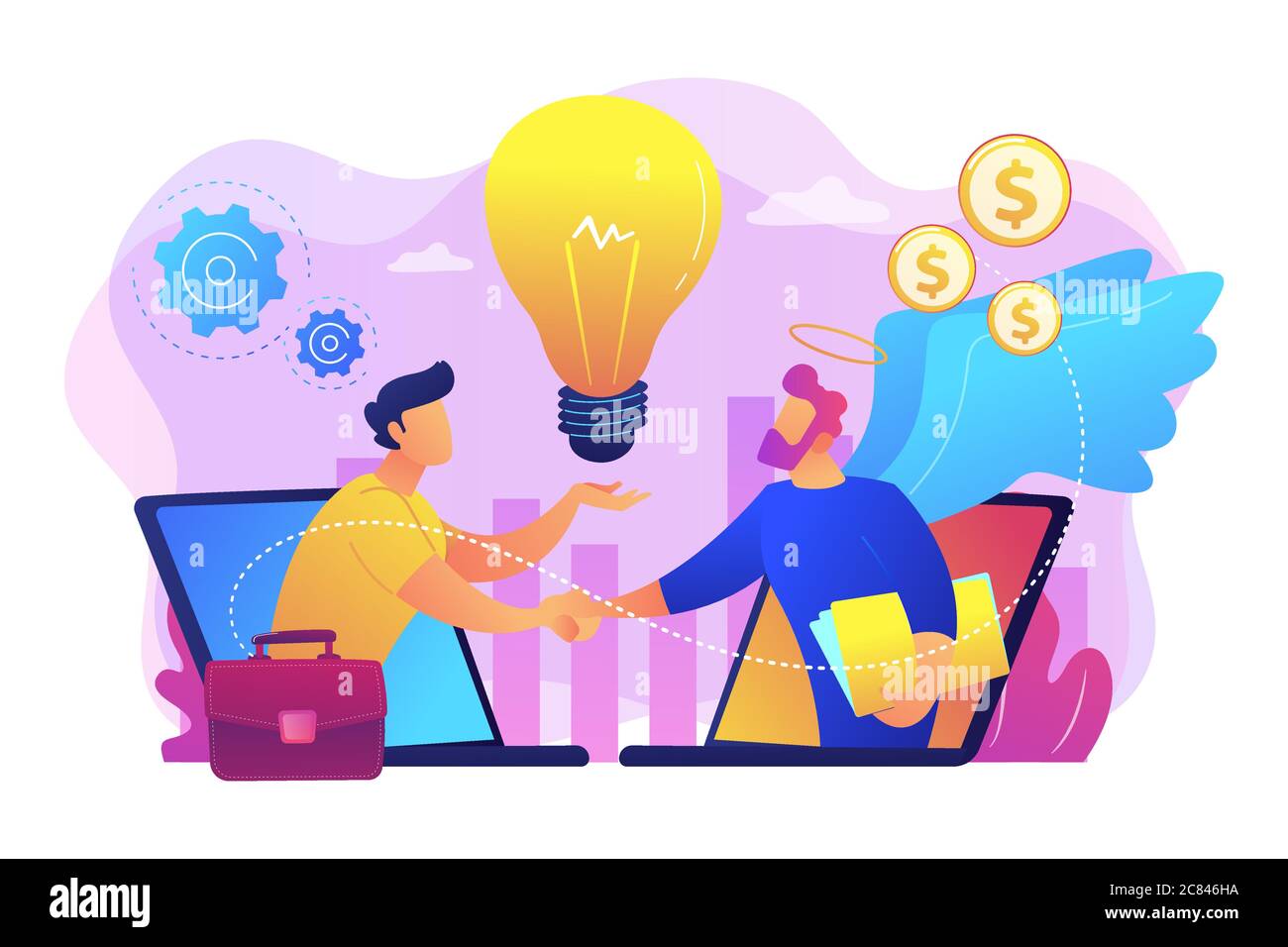 Angel investor concept vector illustration Stock Vector Image & Art - Alamy