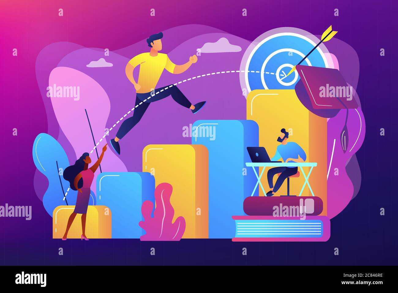 Development trajectory Stock Vector Images - Alamy