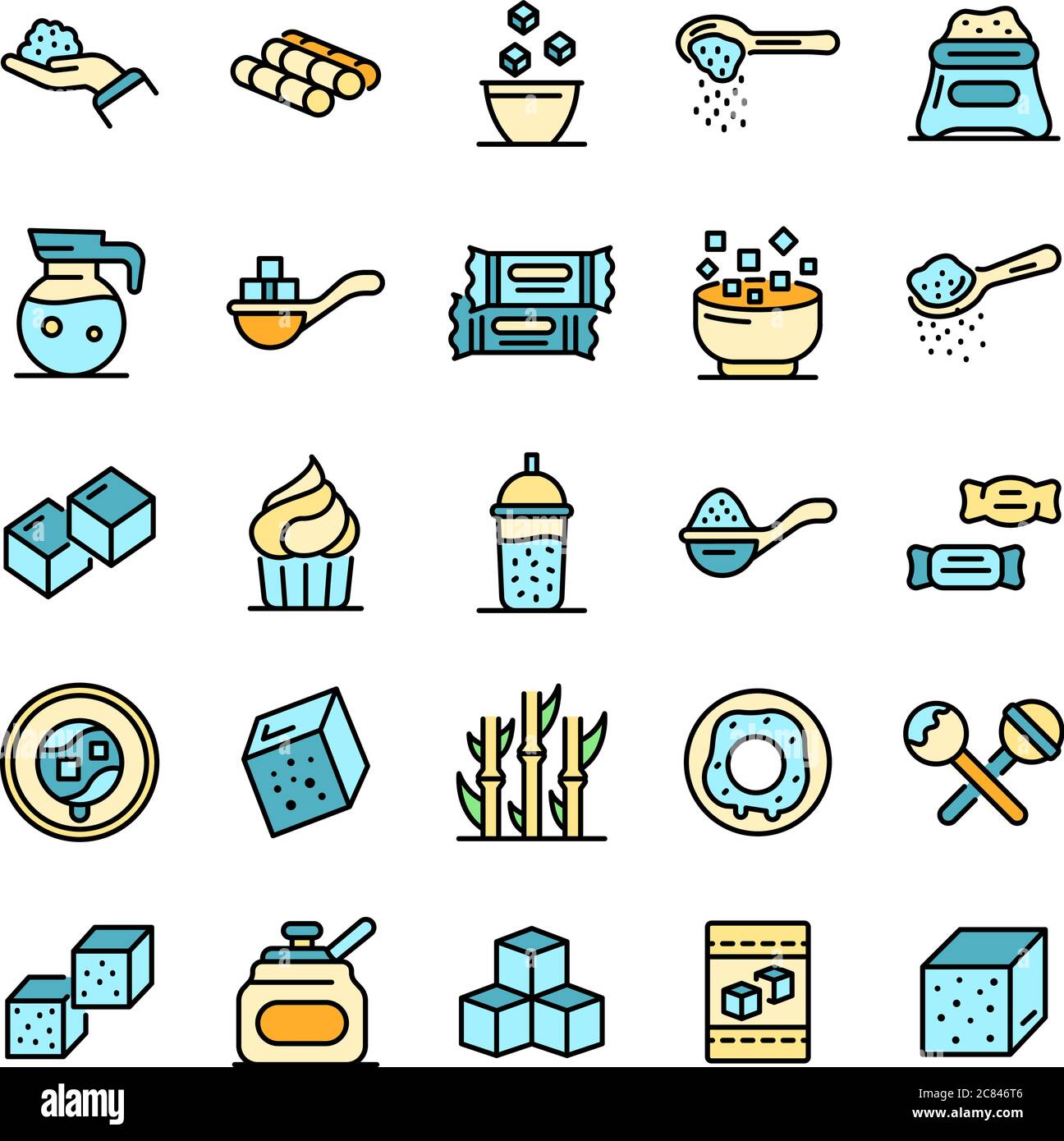 Sugar icons vector flat Stock Vector Image & Art - Alamy