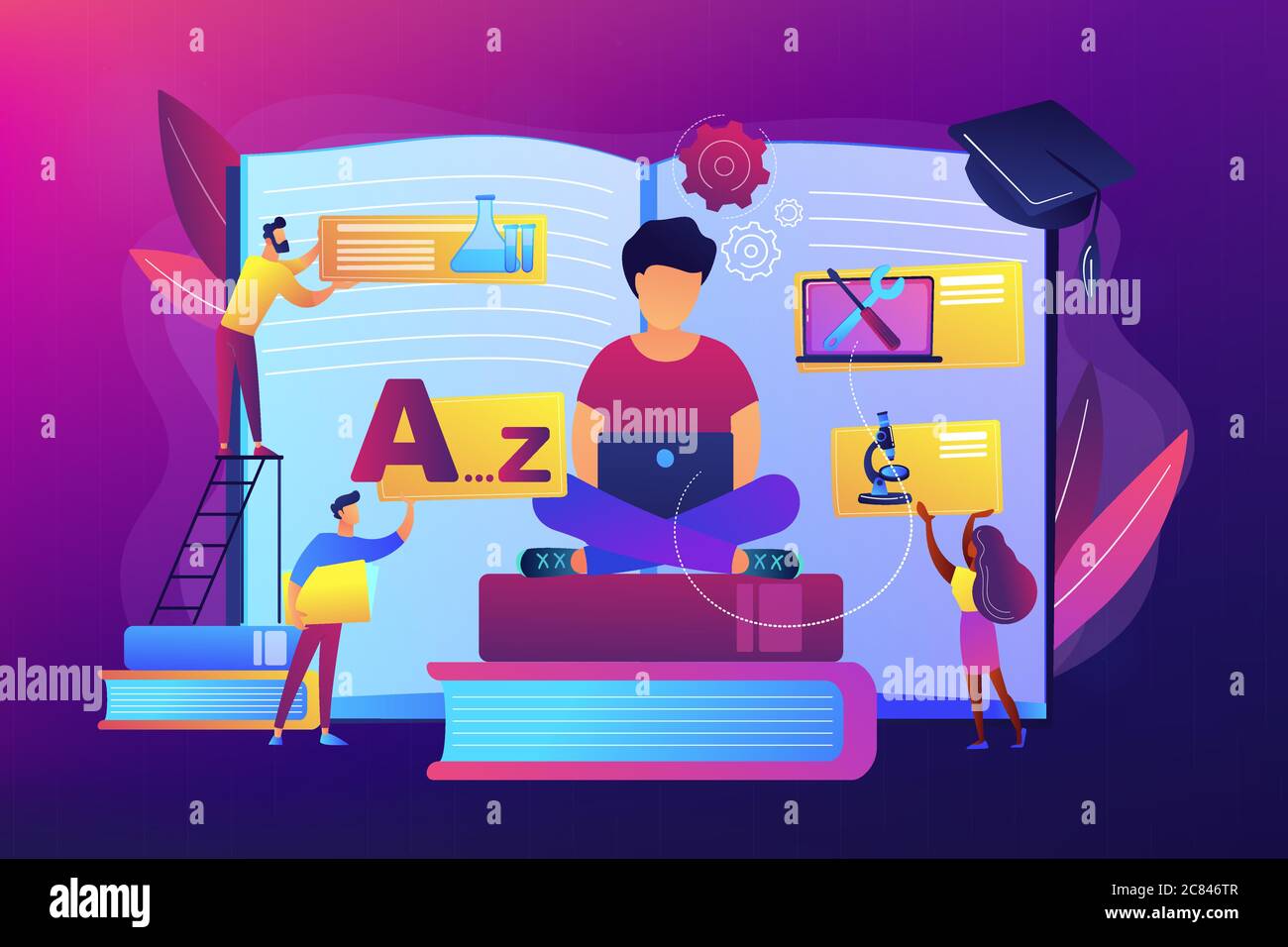 Personalized learning concept vector illustration Stock Vector Image ...