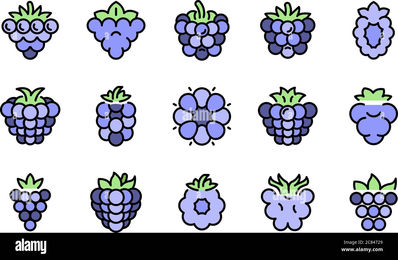 Blackberry icons vector flat Stock Vector Image & Art - Alamy