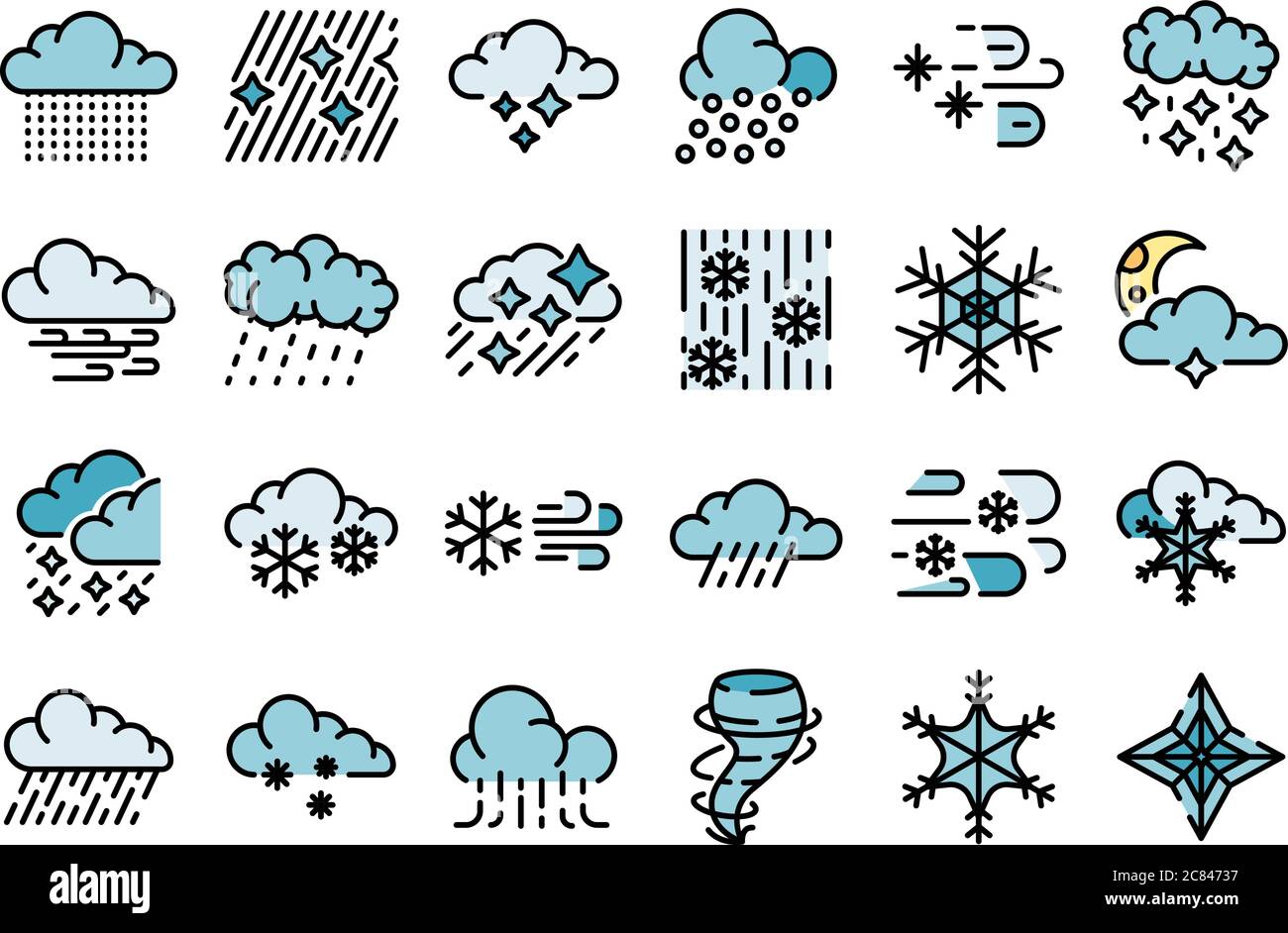 Blizzard icons vector flat Stock Vector Image & Art - Alamy
