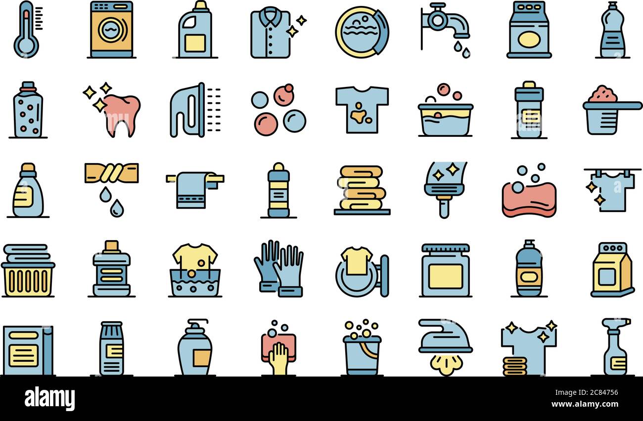 Bleach icons vector flat Stock Vector Image & Art - Alamy