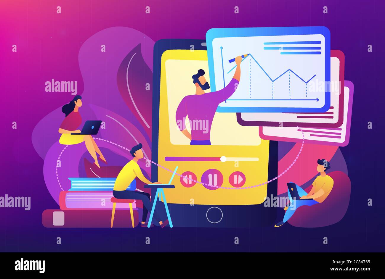 Recorded classes concept vector illustration Stock Vector Image & Art ...