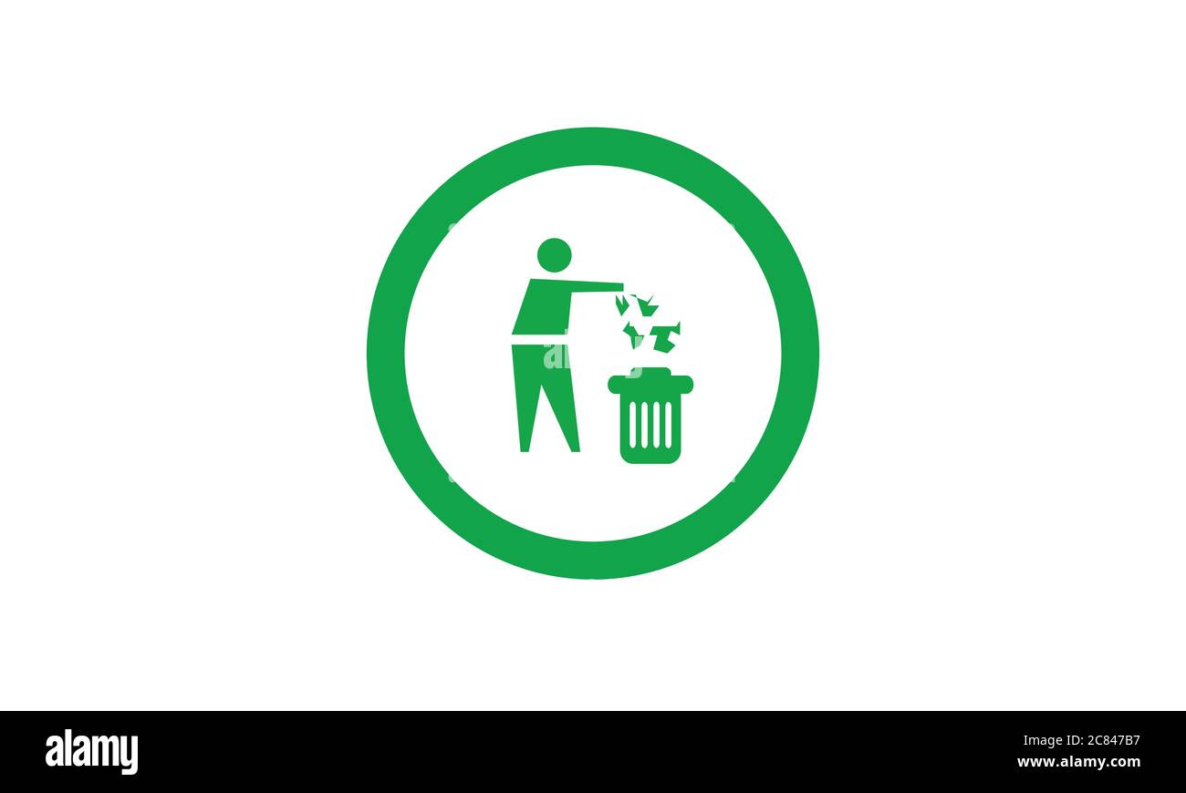 Throw trash sign pictogram vector illustration Stock Vector Image & Art ...