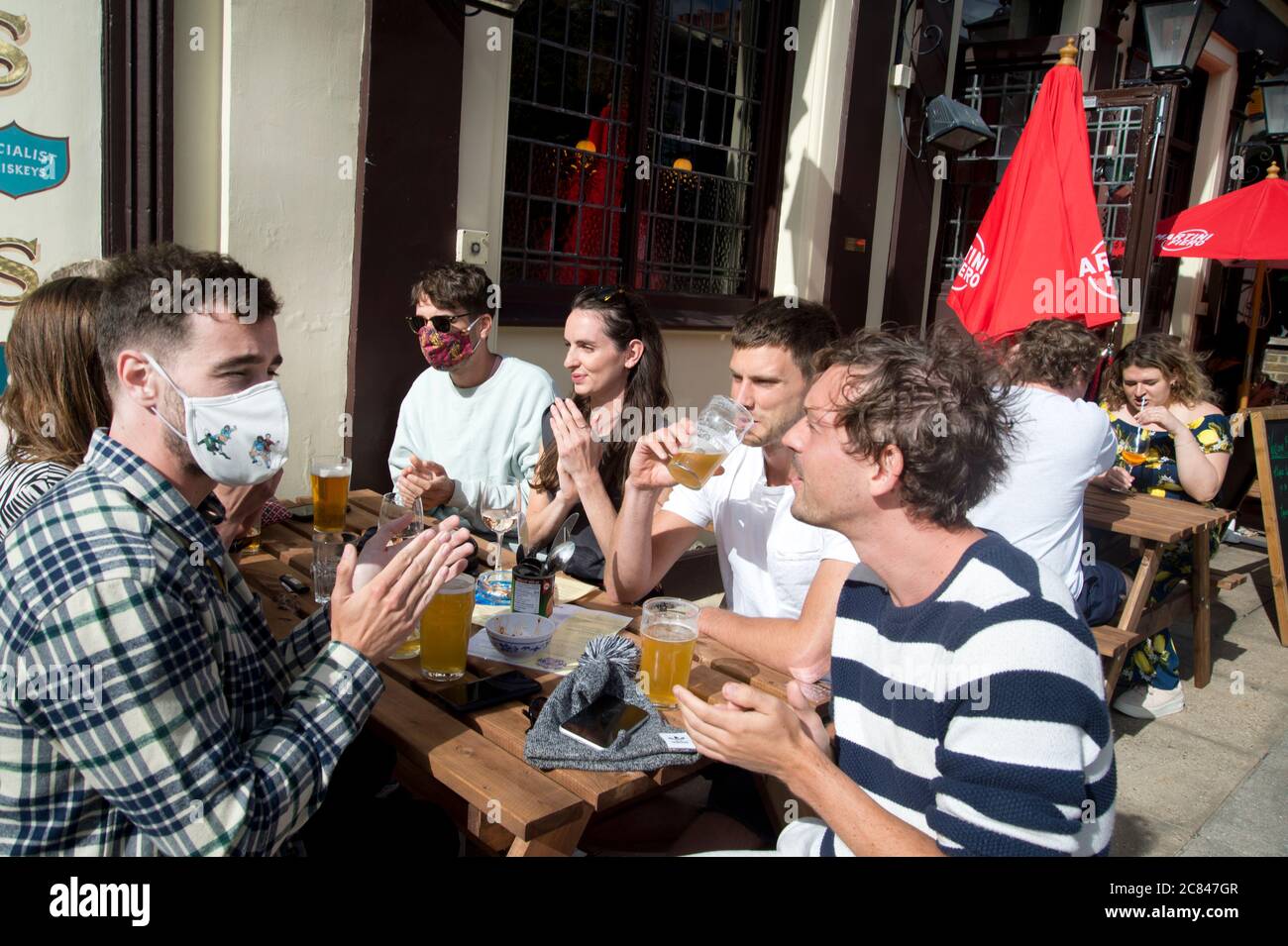 Hackney, London, UK. Forest Road. The Prince Arthur pub, reopened after ...