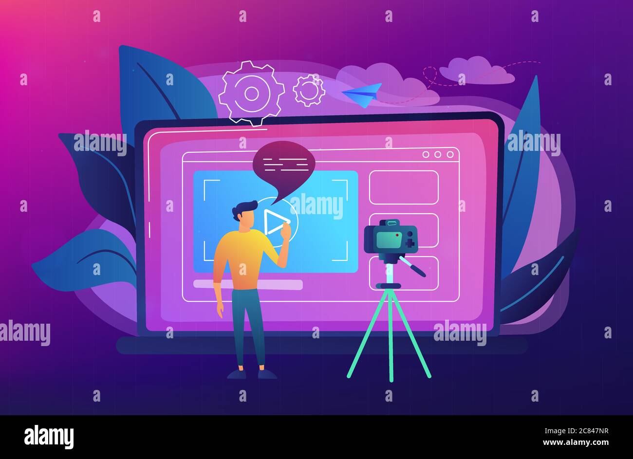 Vlog concept vector illustration Stock Vector Image & Art - Alamy