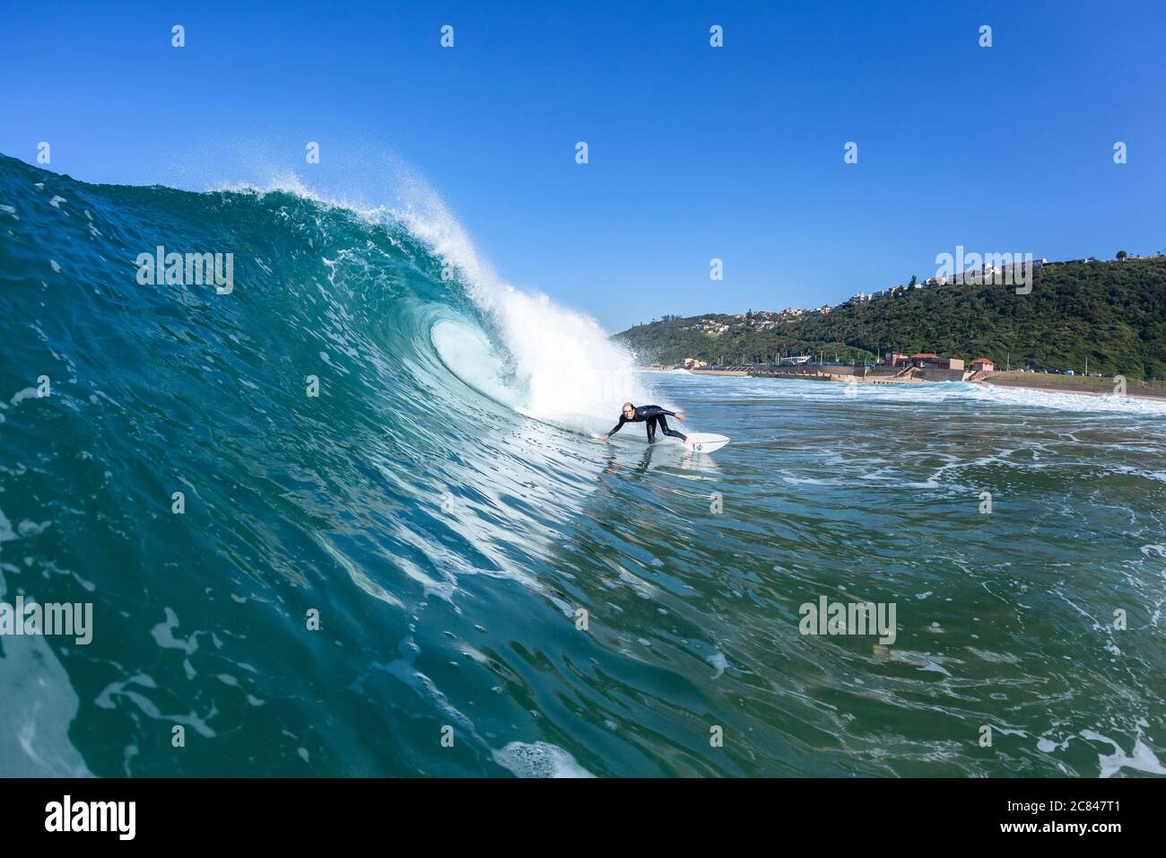 Surfing Surfer Bryce Burness wave action encounter swimming closeup ...