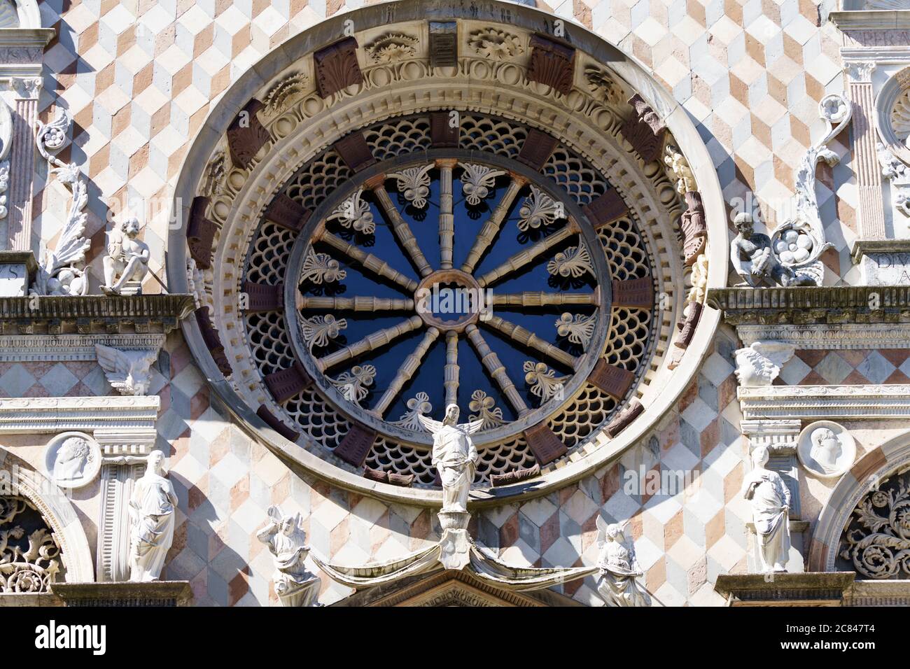 Bergamo, Lombardy, Italy: facade of Cappella Colleoni, medieval ...