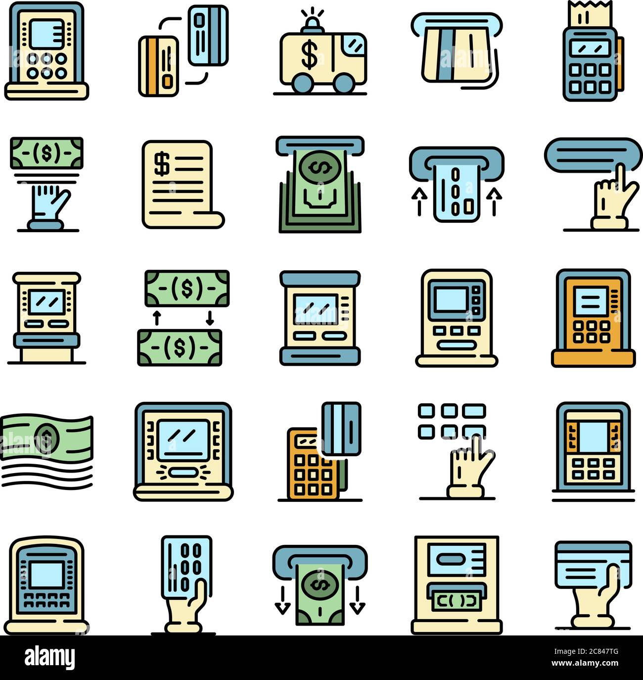 Insert credit card into an atm machine cash bank teller Cut Out Stock ...