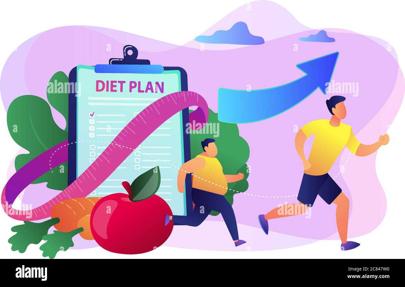 Weight loss diet concept vector illustration Stock Vector Image & Art ...