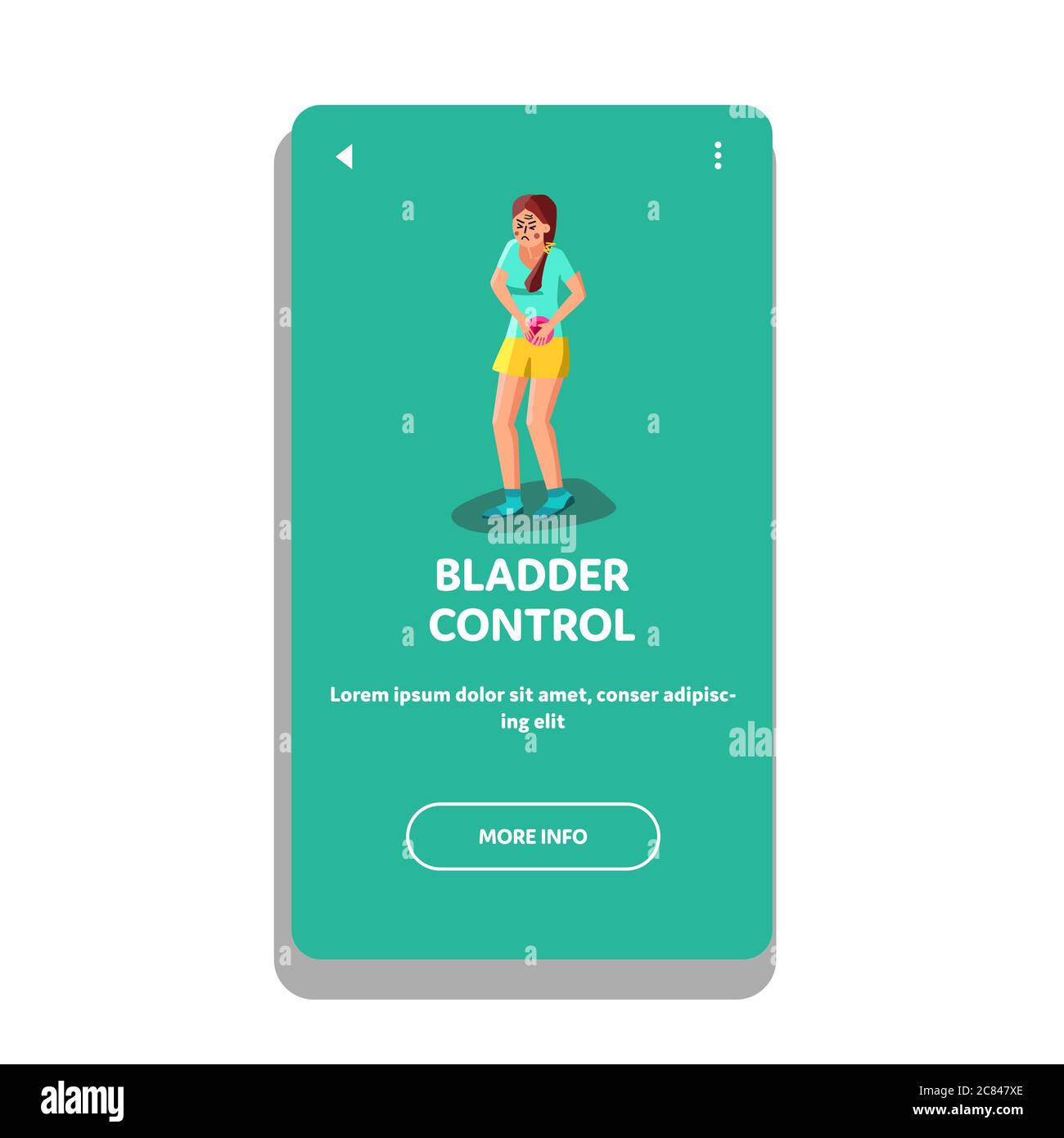 Bladder Control And Abstinence Urination Vector Illustration Stock ...