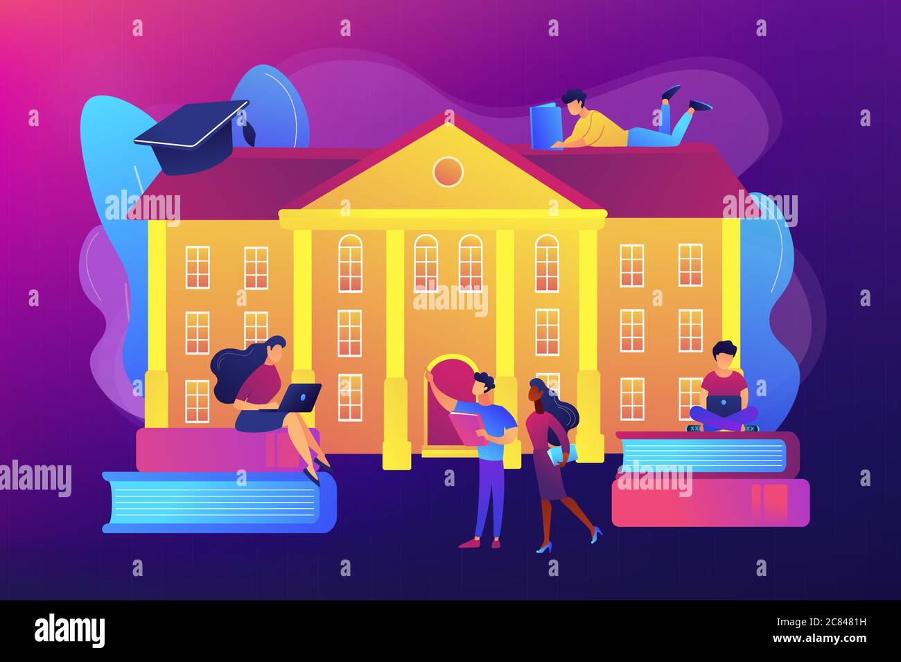 College campus concept vector illustration Stock Vector Image & Art - Alamy