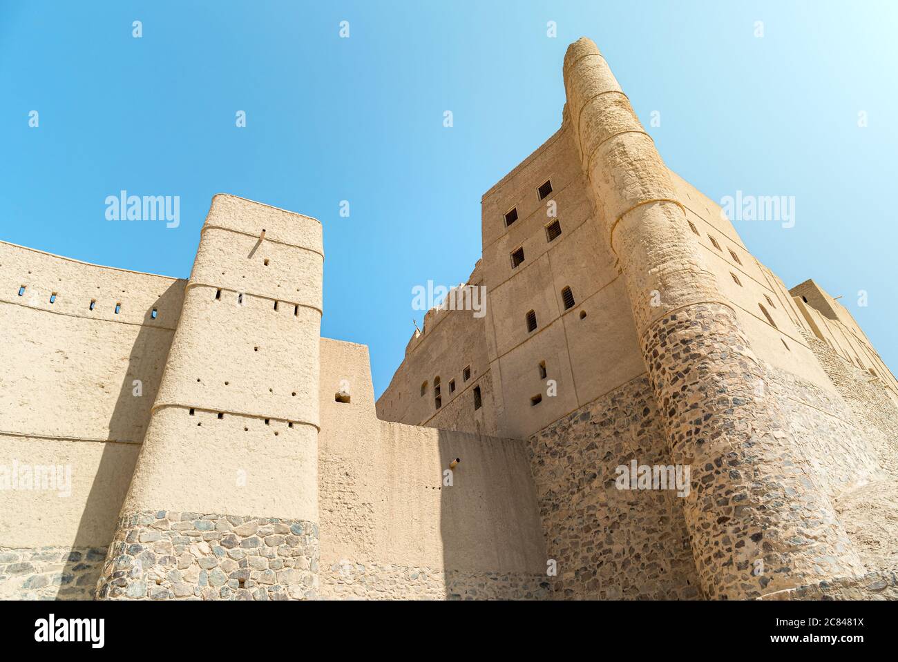 Bahla Fort at the foot of the Djebel Akhdar in Sultanate of Oman ...