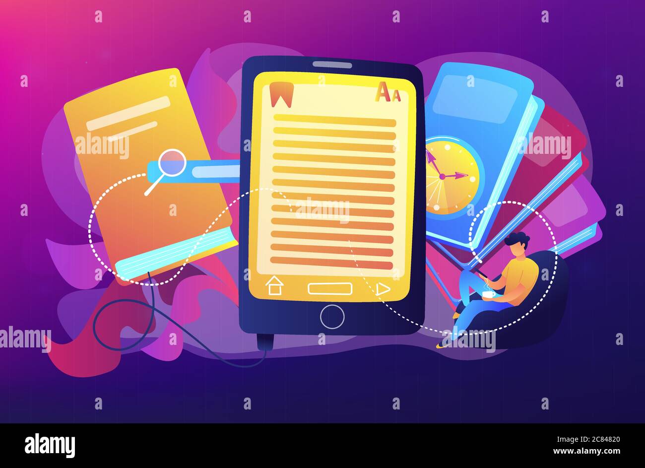 Ebook concept vector illustration Stock Vector Image & Art - Alamy