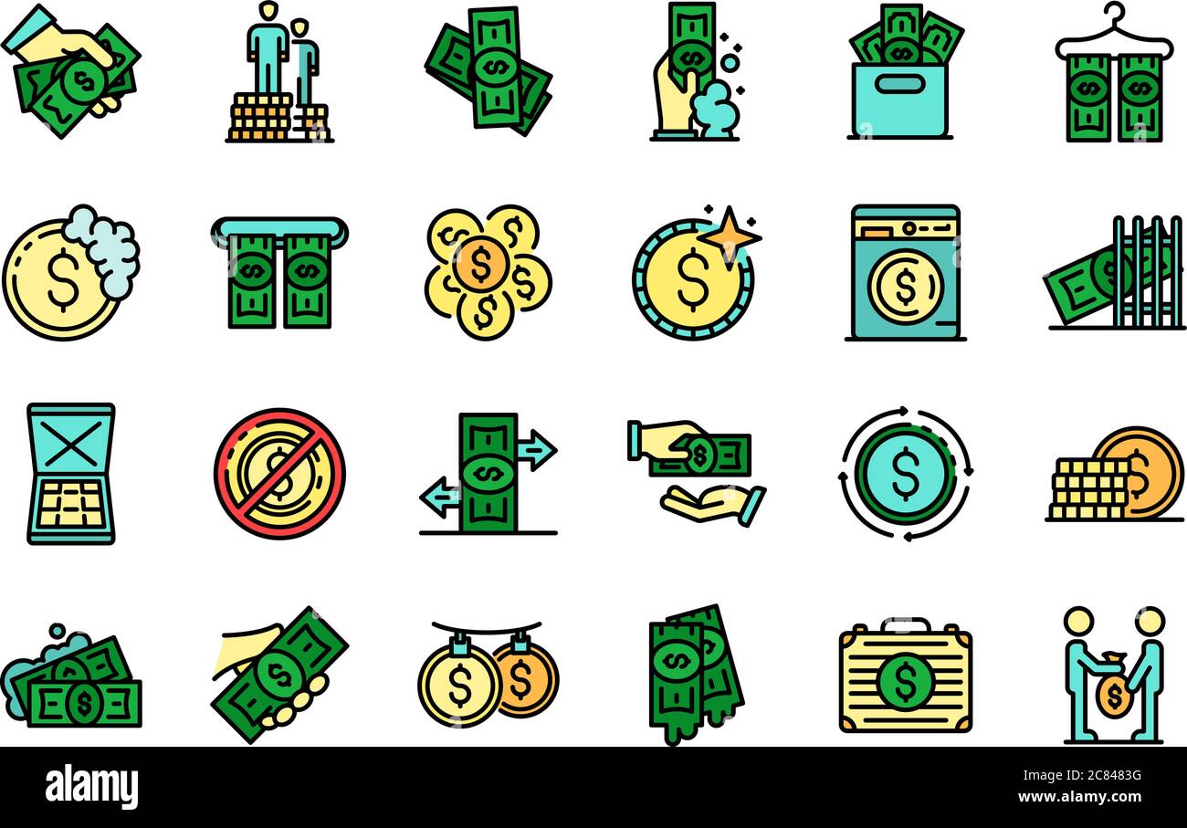 Money laundering icons vector flat Stock Vector Image & Art - Alamy