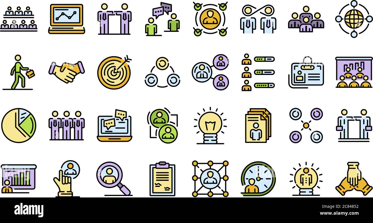 Collaboration icons vector flat Stock Vector Image & Art - Alamy