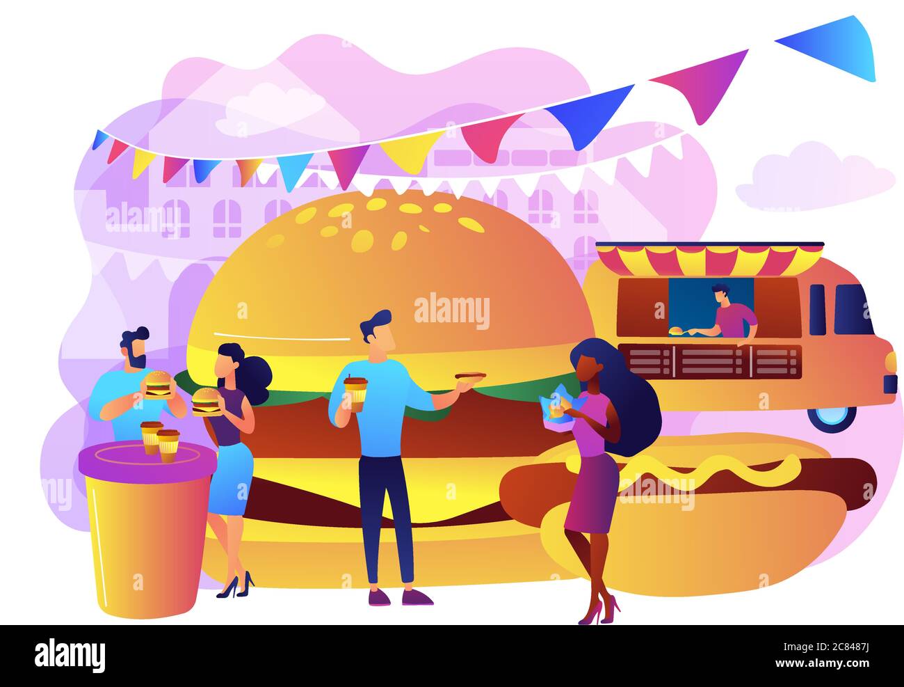 Trendy street market Cut Out Stock Images & Pictures - Alamy