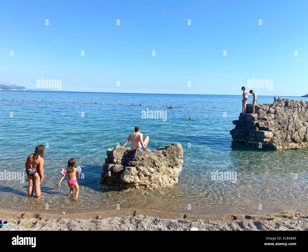 Jaz Beach, Budva, Montenegro Stock Photo - Alamy