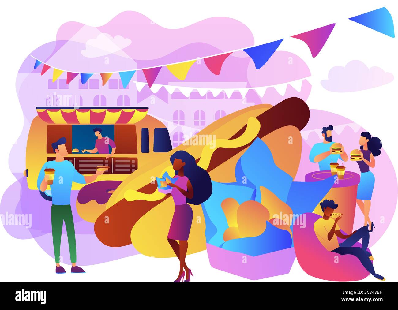 Street food concept vector illustration Stock Vector Image & Art - Alamy