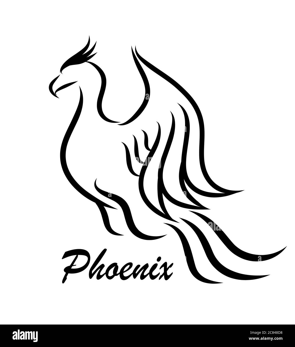 Simple Phoenix Drawings