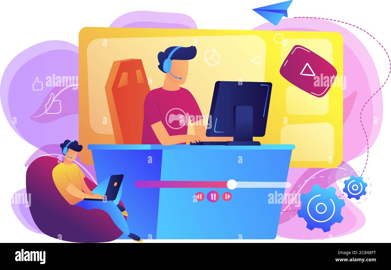 E-sport game streaming concept vector illustration Stock Vector Image ...