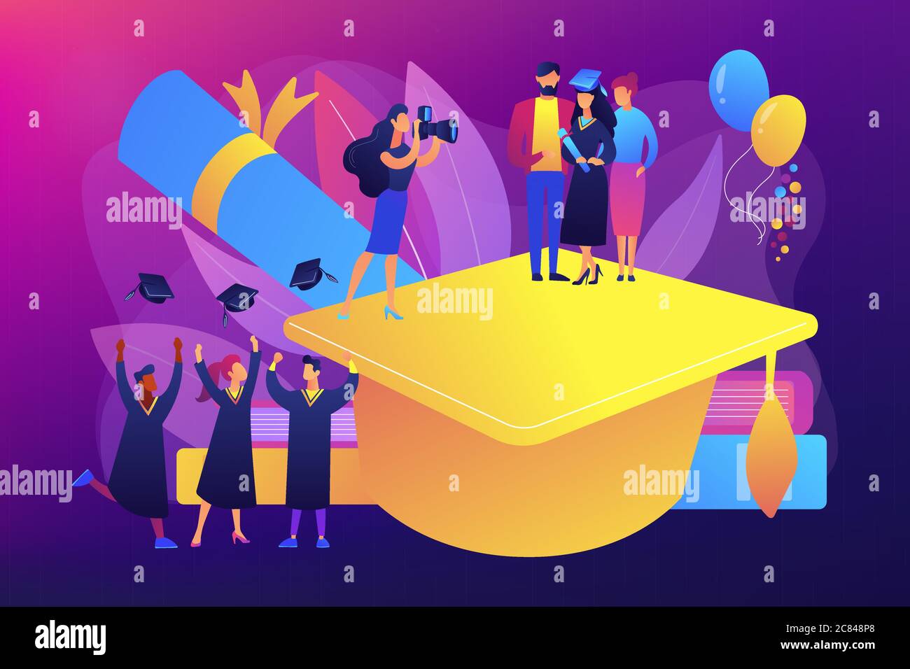 Graduation concept vector illustration Stock Vector Image & Art - Alamy