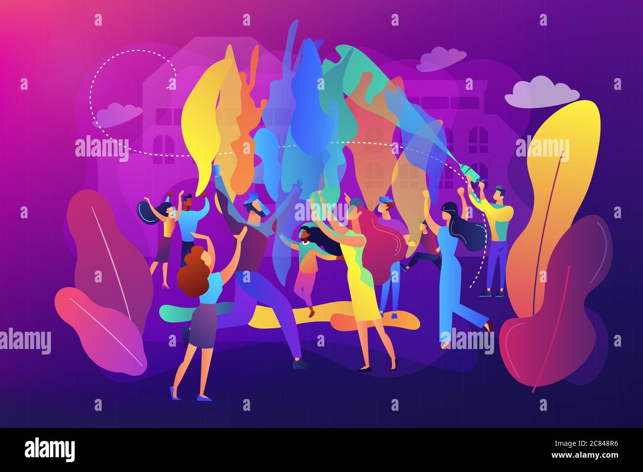 Joyful palette Stock Vector Images - Alamy