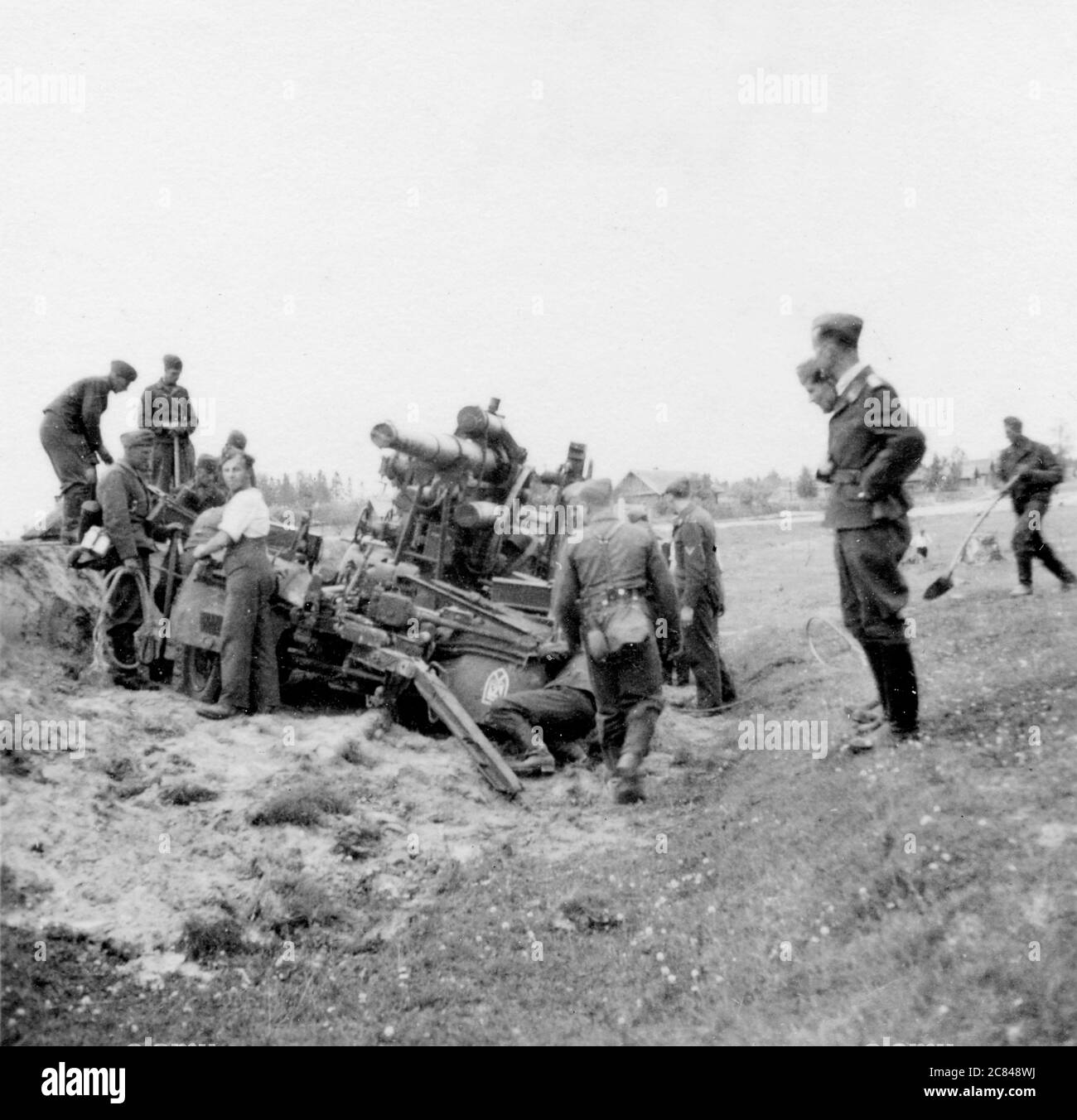 German FLAK unit in Orsha in Belarus in the Vitebsk Region Stock Photo ...