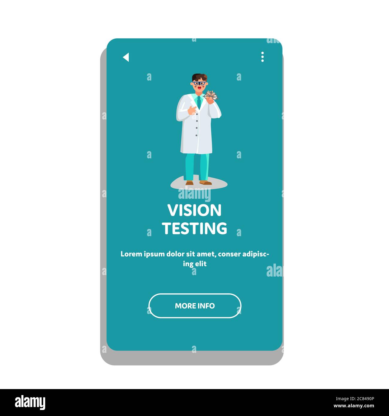 Vision Testing Optometrist Hold Trial Frame Vector Stock Vector Image ... Vision Testing Optometrist Hold Trial Frame Vector Stock Vector Image ...