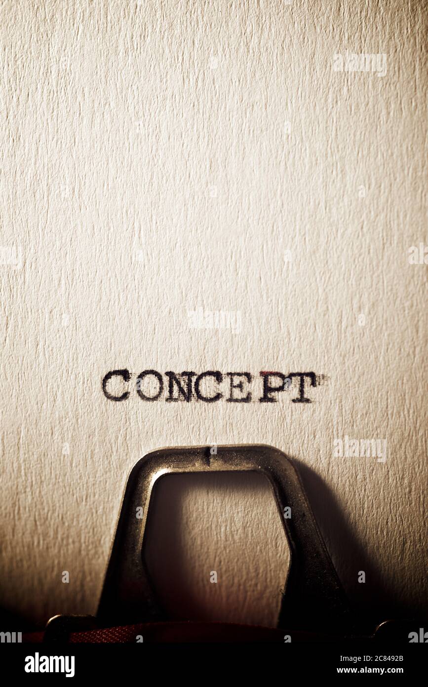 Concept word written with a typewriter Stock Photo - Alamy