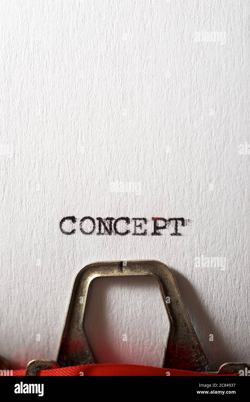 Concept word written with a typewriter Stock Photo - Alamy