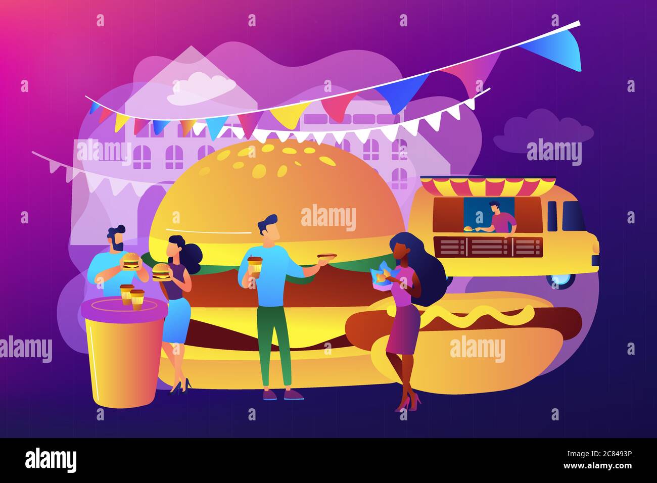 Street food concept vector illustration Stock Vector Image & Art - Alamy