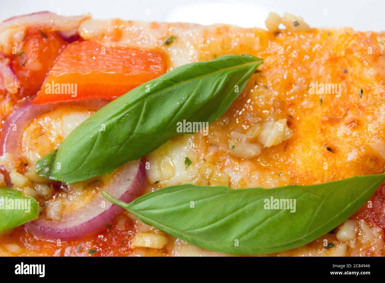 Close up italian Pizza from above Stock Photo - Alamy