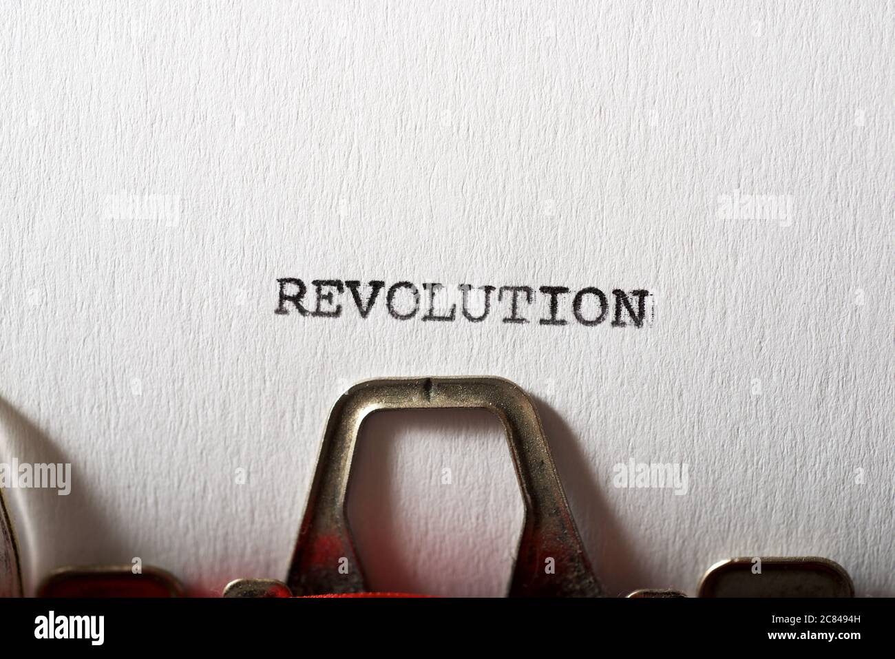 Revolution word written with a typewriter Stock Photo - Alamy