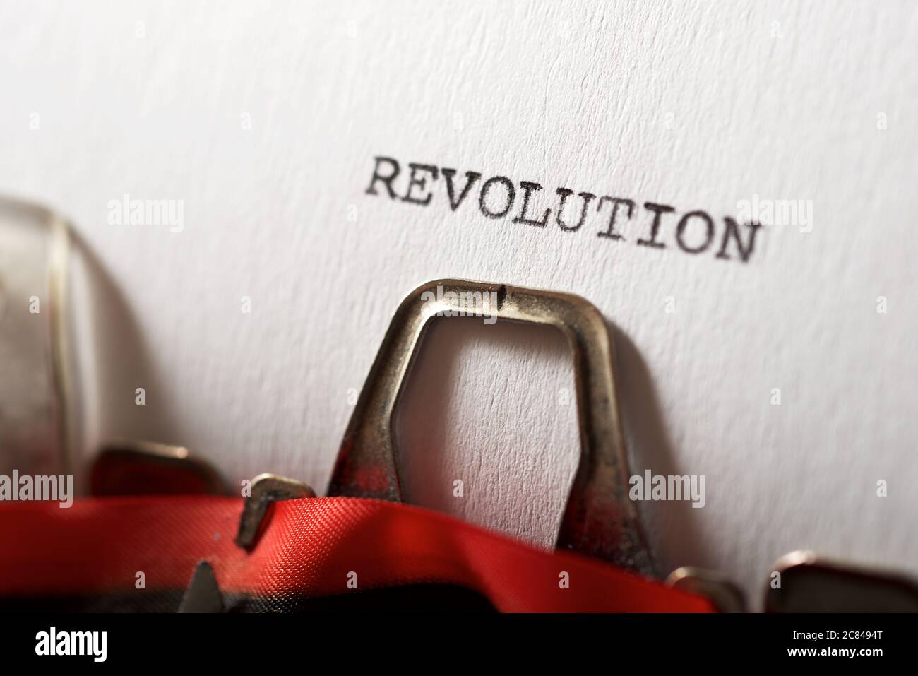 Revolution word written with a typewriter Stock Photo - Alamy