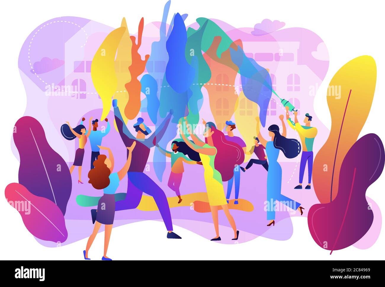 Holi festival concept vector illustration Stock Vector Image & Art - Alamy