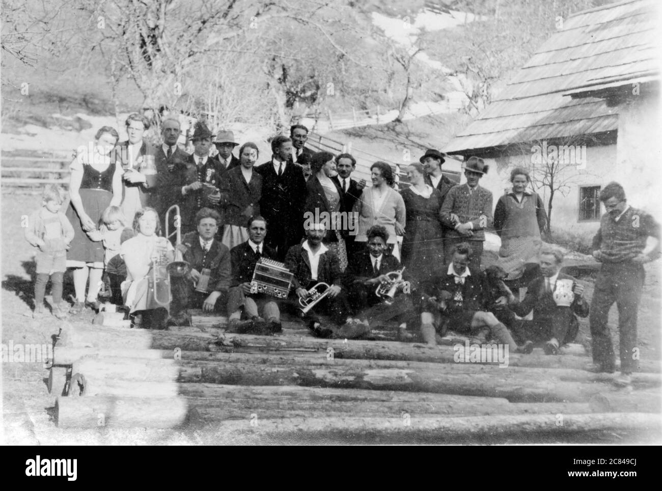 WW2 period, Romania, gypsy family in his camp Stock Photo - Alamy