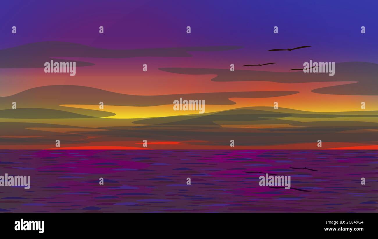 Most Beautiful Purple Sunset