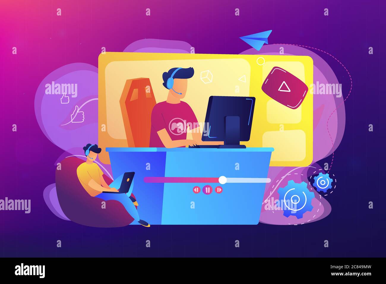 E-sport game streaming concept vector illustration Stock Vector Image ...
