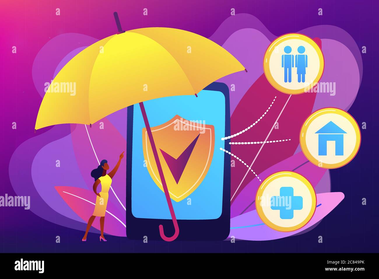 On-demand insurance concept vector illustration Stock Vector Image ...