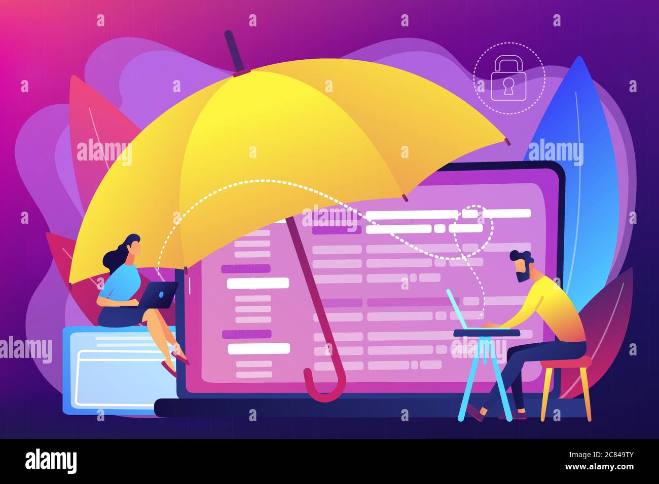 Cyber insurance concept vector illustration Stock Vector Image & Art ...