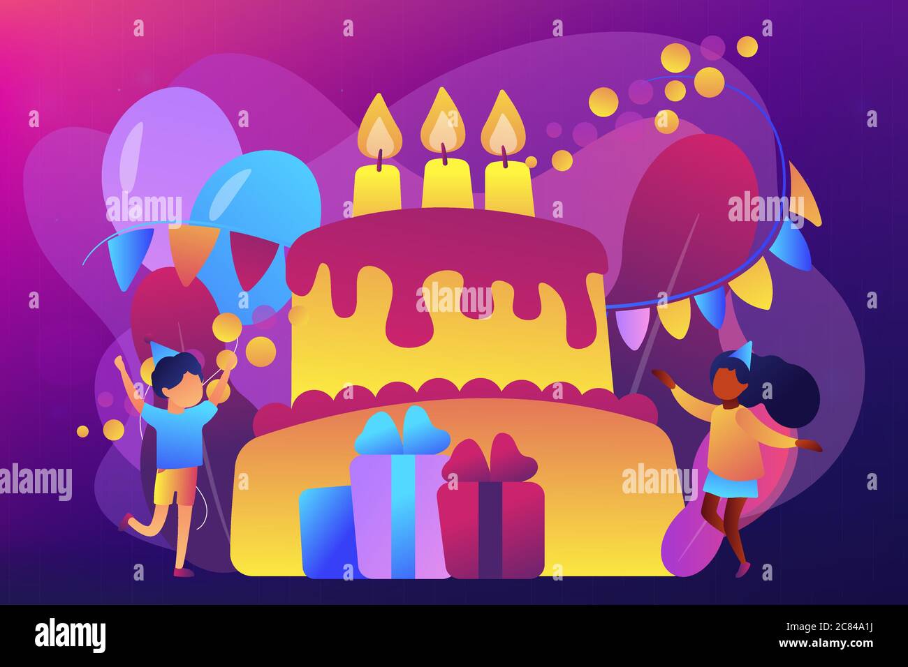 Kids birthday concept vector illustration Stock Vector Image & Art - Alamy