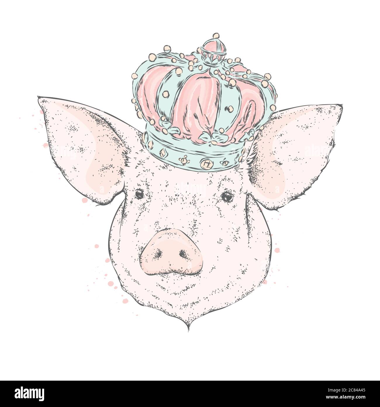 Princess Pig Stock Vector Images - Alamy