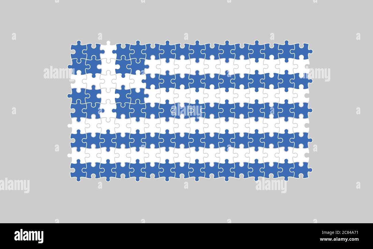 Greece puzzle flag vector illustration Stock Vector Image & Art - Alamy