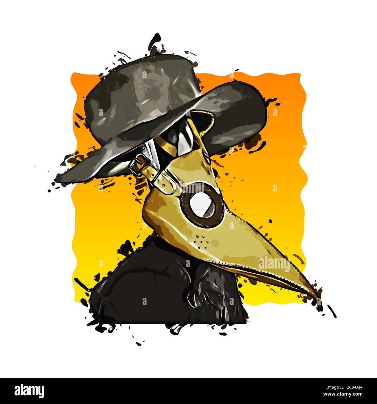 Plague mask, detail of human history, pandemic and mortality Stock ...