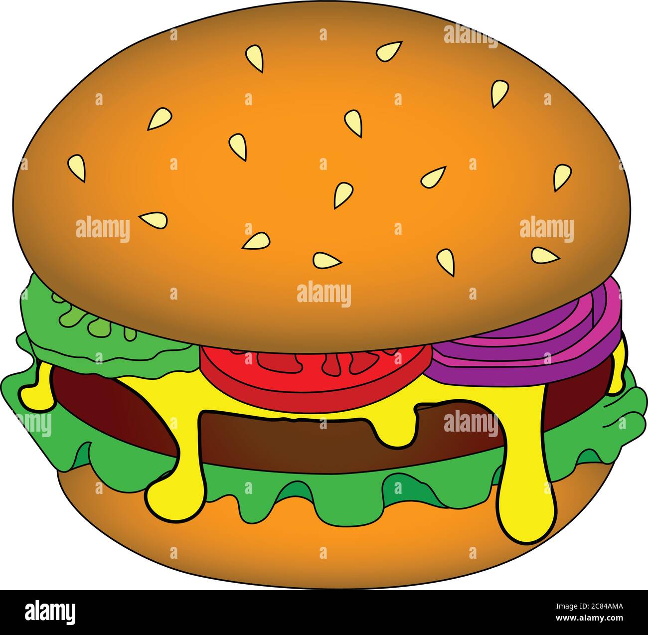 Hamburguer vector vectors hi-res stock photography and images - Alamy